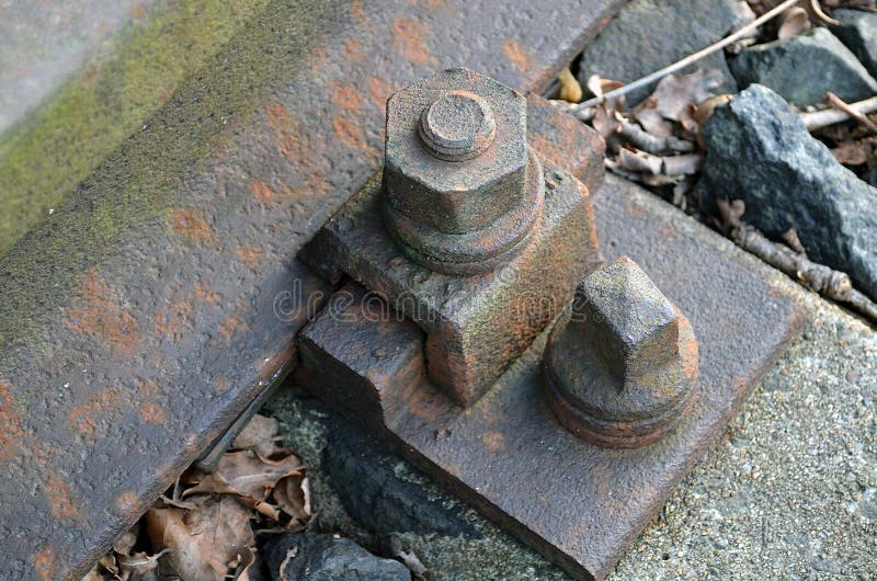 Rusty rail bolt stock photo. Image of trackbed, rusty - 84033032