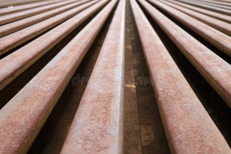 Rusty rail metal stock image. Image of iron, diagonal - 44366887