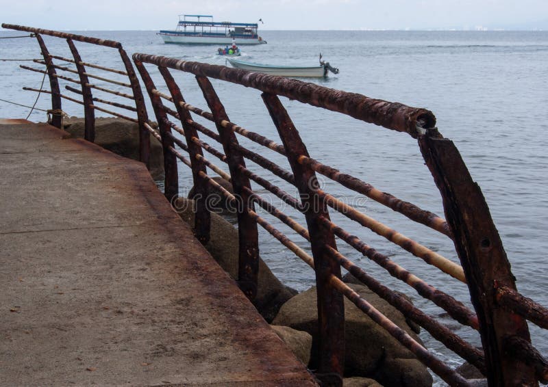 Old Rusty Railing of an Abandoned Madhouse Stock Photo - Image of ...