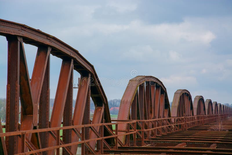 Rusty Railway Bridge stock photo. Image of bolt, steel - 39701814
