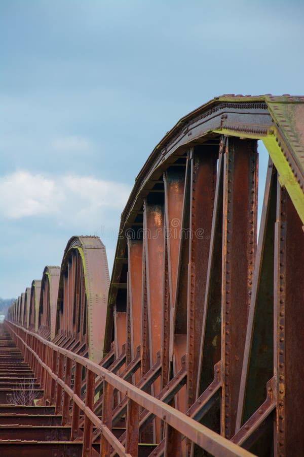Rusty Railway Bridge stock image. Image of arch, bolt - 39701817