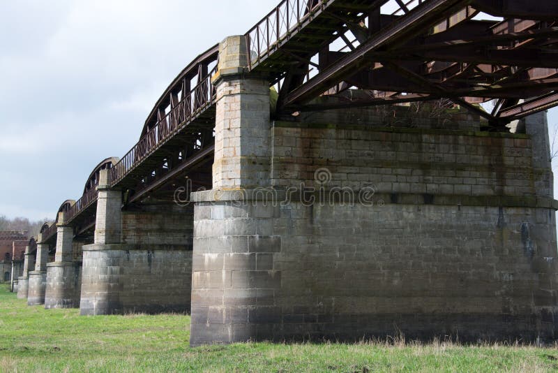 Rusty Railway Bridge stock photo. Image of arched, steel - 39701836