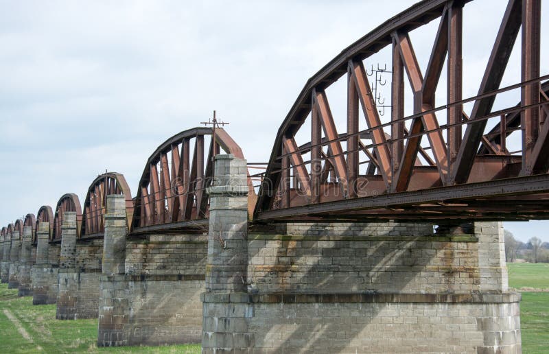 Rusty Railway Bridge stock photo. Image of arch, bowstring - 39701896