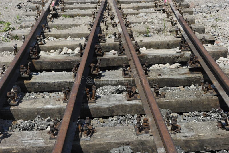 Rusty Railway Track stock image. Image of dismantled - 24991887