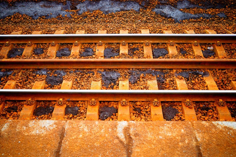 Rusty Railway Track Transport Texture Backdrop Stock Photo - Image of ...