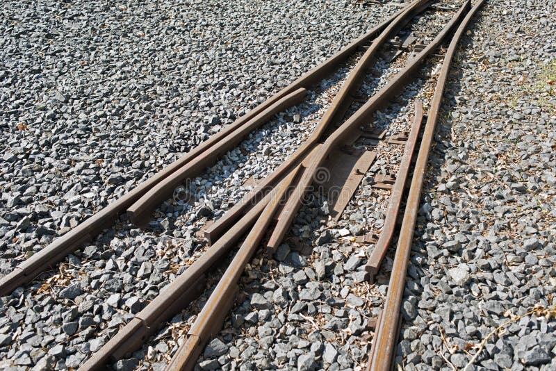 Rusty Railways on the Stone Stock Photo - Image of steel, track: 101194844