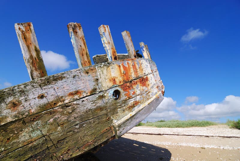 Rusty rear on the beach stock photo. Image of transportation - 3330302