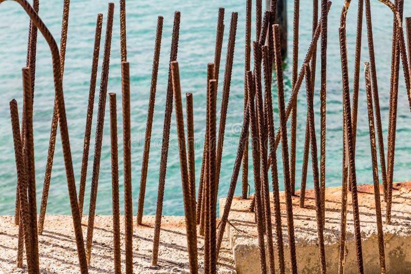 Rusty Rebar stock image. Image of material, industrial - 75043509