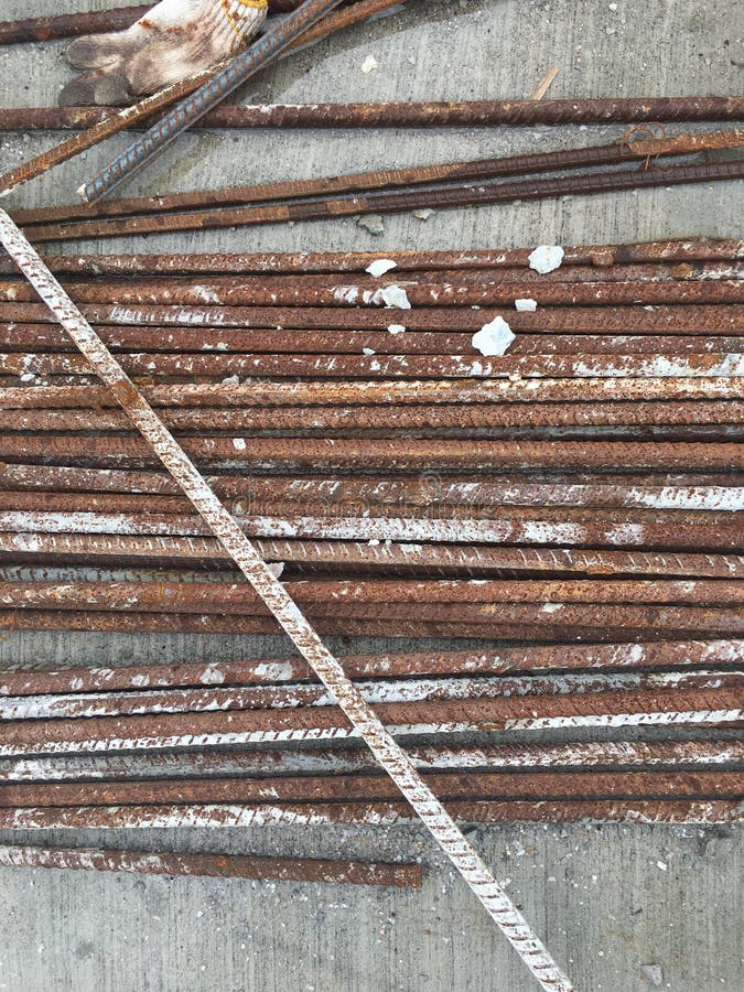 Rusty rebar stock photo. Image of construction, steel - 93615546