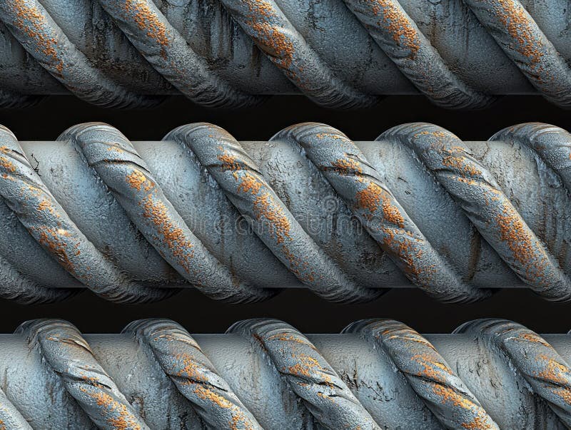 Rusty Rebar Texture Close Up Detail Stock Illustration - Illustration ...