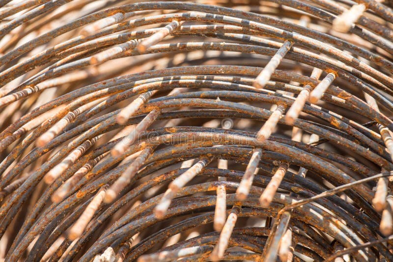 Rusty Rebar Steel Used in Construction Background Stock Image - Image ...