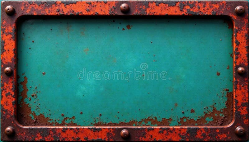 Rusty Rectangular Frame, Showing Significant Corrosion and Texture ...
