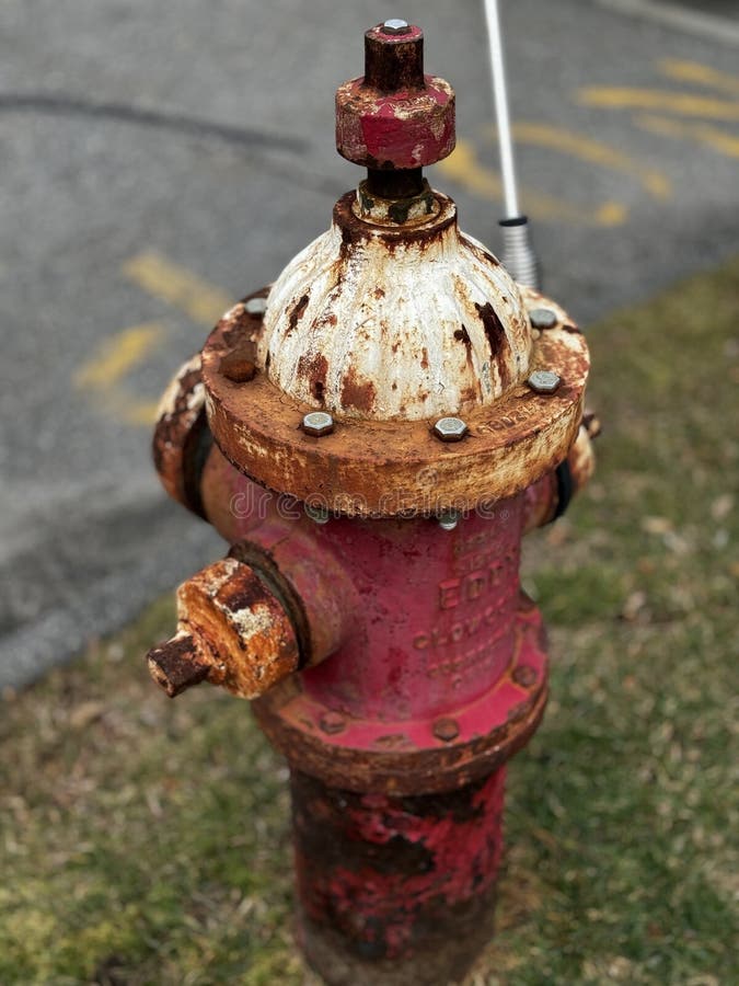 Rusty red fire hydrant stock image. Image of still, white - 309778737
