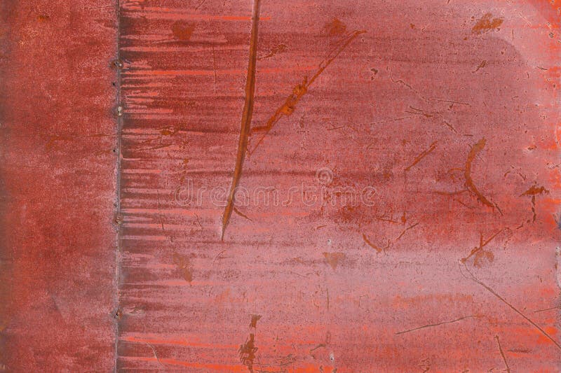 Rusty Red Painted Flat Sheet Metal Surface Full-frame Background and ...