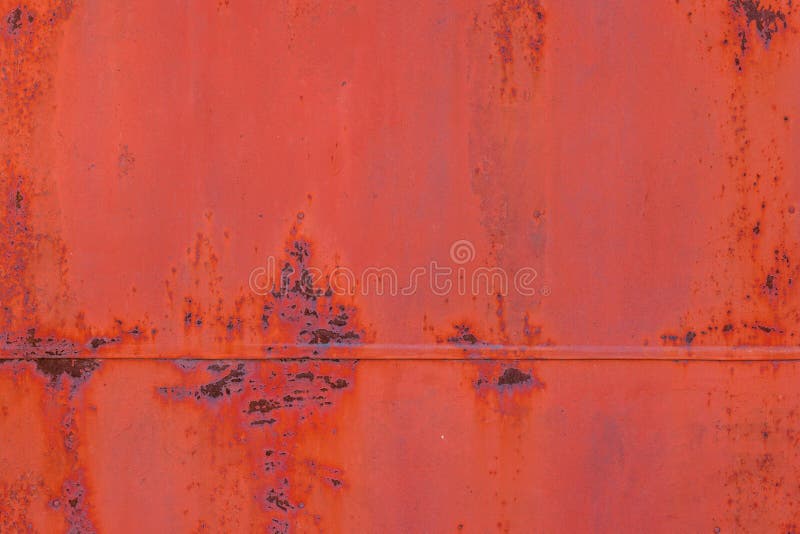 Rusty Red Painted Flat Sheet Metal Surface Full-frame Background and ...