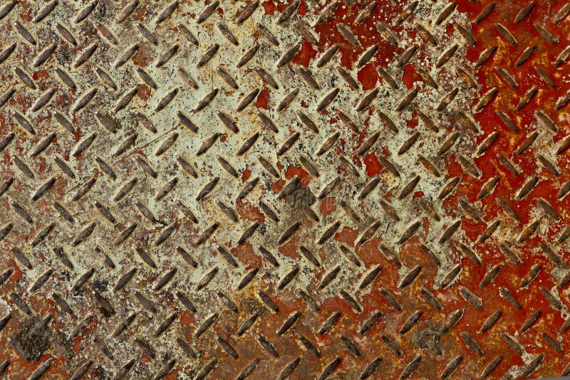 Rusty Red and White Metal Plate Texture Stock Photo - Image of industry ...
