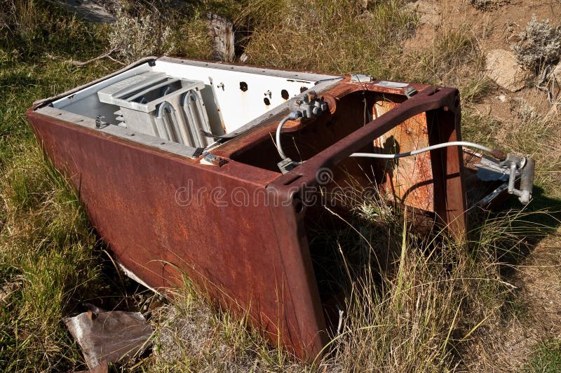 Rusty Refrigerator stock image. Image of ghost, disrepair - 19170671