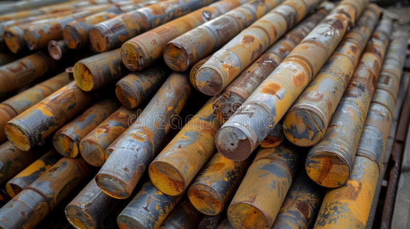 Rusty Relics: Heap of Decayed Artillery Shells from Past Wars Stock ...