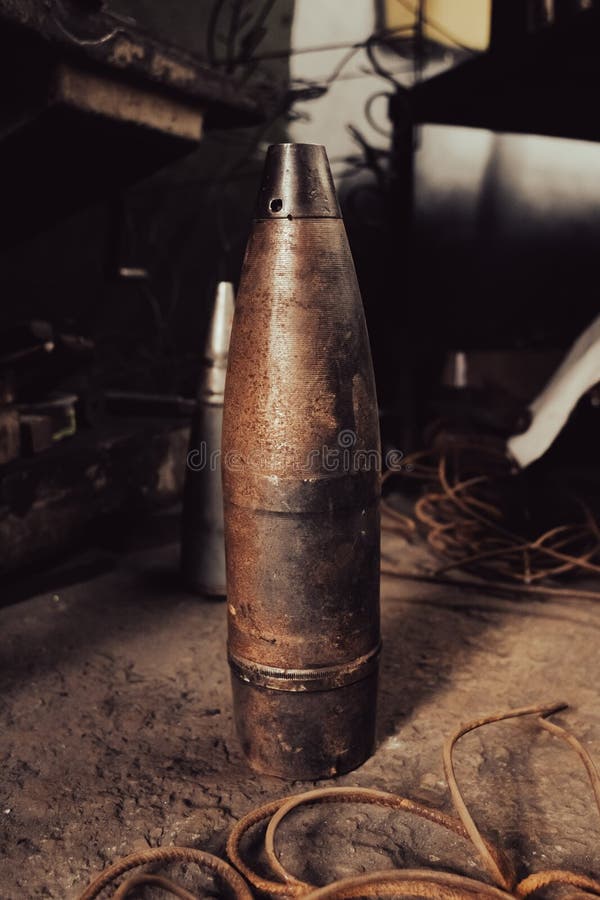 Rusty Remnants of a Military Projectile Stock Image - Image of industry ...