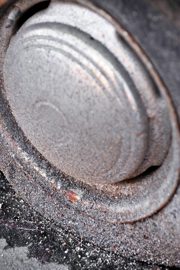Rusty rim and flat tire stock photo. Image of accident - 48095824