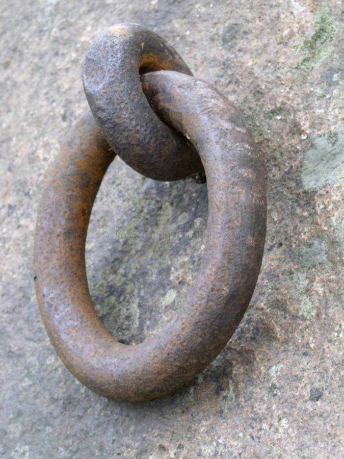 Rusty ring on rock stock photo. Image of stone, rust - 191766778
