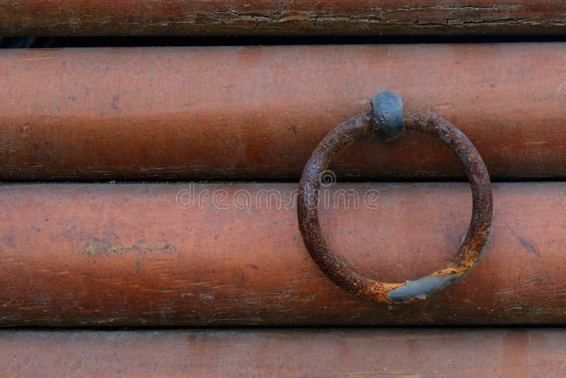 Rusty ring with the wall stock image. Image of aged, rusty - 40080651