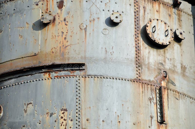 Rusty Riveted Steel Background Stock Photo - Image of pattern, brown ...