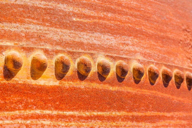 Rusty Rivets on an Old Oil Tank Stock Photo - Image of steampunk ...