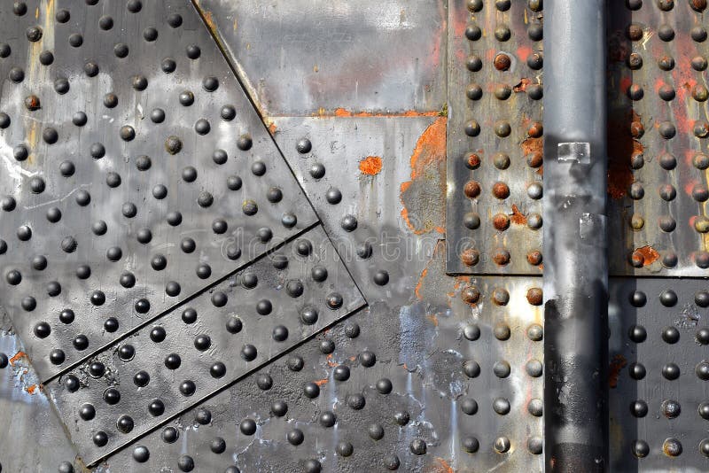 Rusty rivets with pipe stock photo. Image of painted - 49033004
