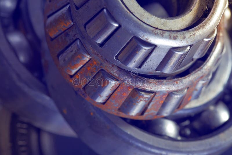 Rusty Roller Bearing Metal Texture Stock Photo - Image of pattern ...