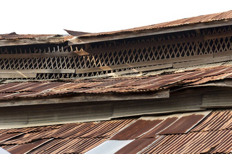 Rusty roof level stock image. Image of construction, gray - 51142871