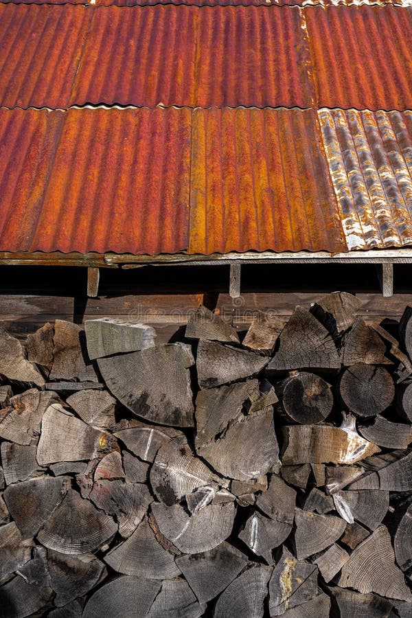 Rusty Roof and Wood stock photo. Image of smoke, fuel - 236612260