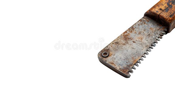 Rusty Saw Isolated on Transparent Background. Stock Photo - Image of ...