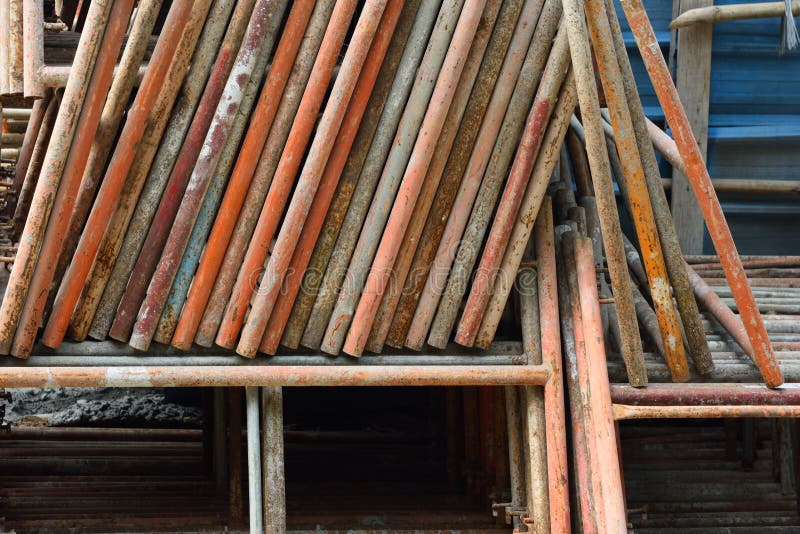 Rusty scaffolding stock photo. Image of parallel, closeup - 49406846