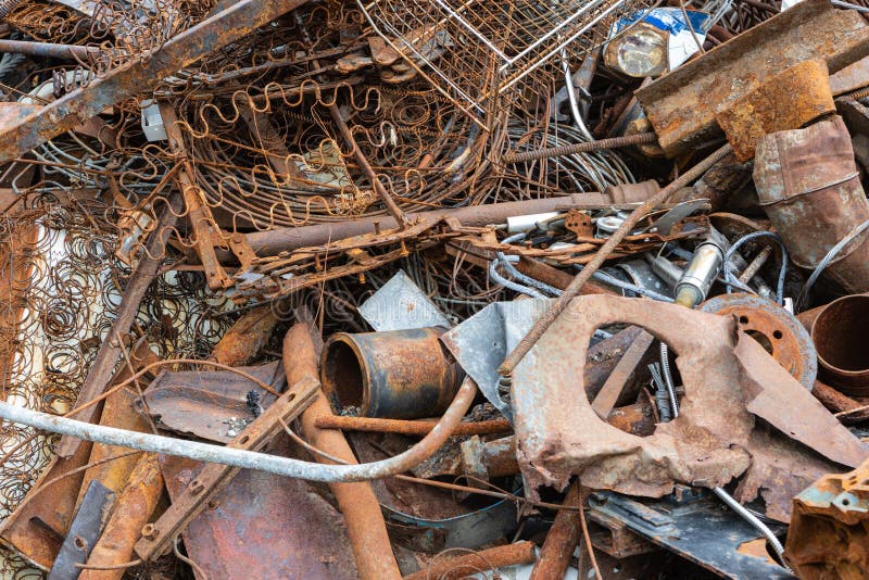 Rusty Scrap Metal on a Dump Stock Image - Image of recycling, rusty ...