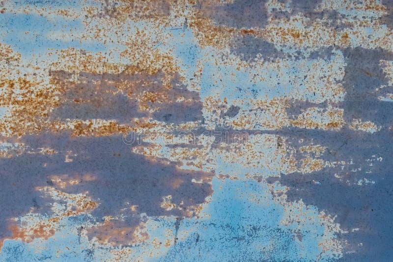 Rusty Scratched Peeling Outdated Metallic Texture Steel Weathered Blue ...