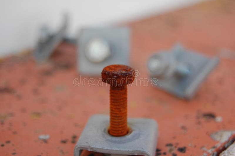 Rusty and nut stock photo. Image of brown, outdoor, rusted - 125254696