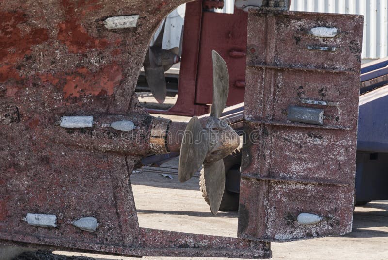 Screw-propellers Above a Water Stock Image - Image of stern, industry ...