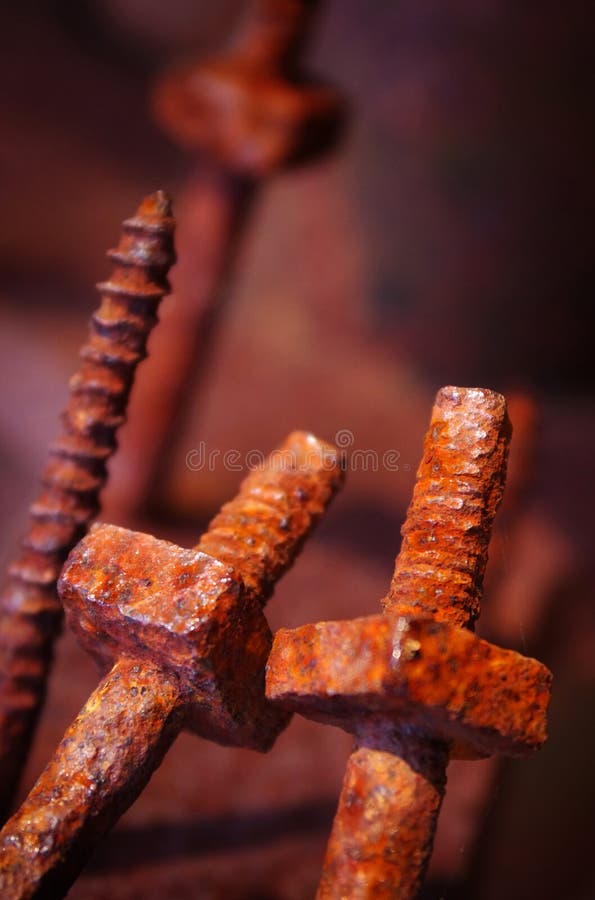 Rusty Screws stock image. Image of rusty, metallic, heavy - 20580947