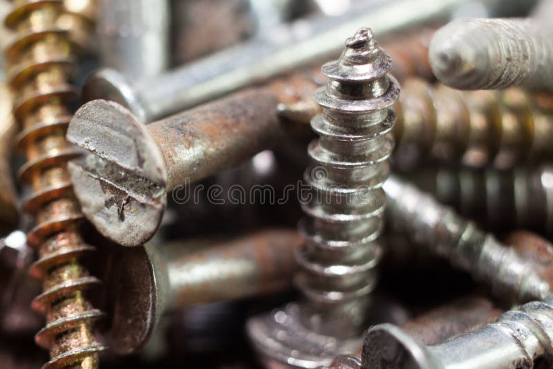 Rusty screws stock photo. Image of dirty, workshop, industrial - 36246068