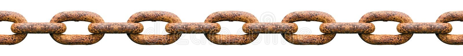 Rusty Chain Isolated on White Stock Image - Image of aged, links: 5484119