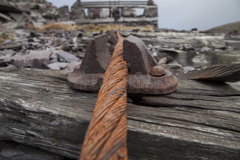 Rusty cable line stock image. Image of brown, industrial - 29732411