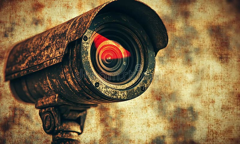 Rusty Security Camera on Weathered Wall Stock Video - Video of ...