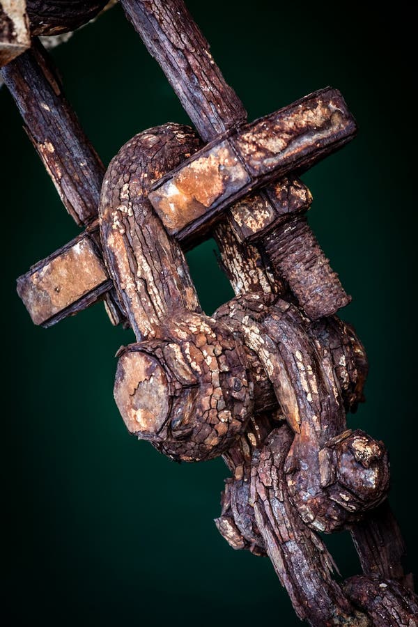Rusty Shackle stock photo. Image of brown, blur, join - 25407620