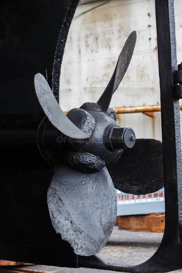Rusty Ship Covered in Shells during Repair Work Stock Image - Image of ...