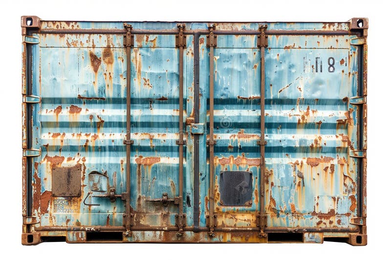 Rusty Shipping Container stock illustration. Illustration of aged ...