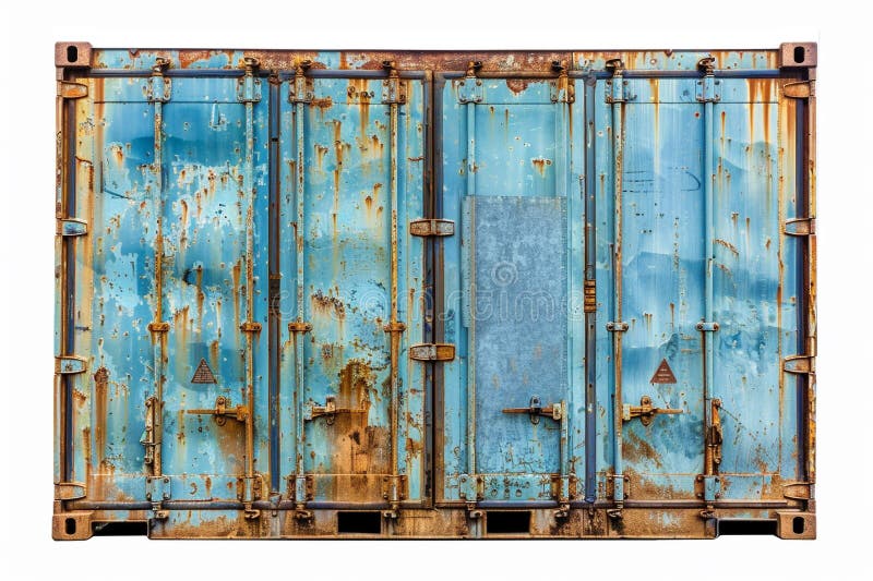 Rusty Shipping Container stock illustration. Illustration of background ...