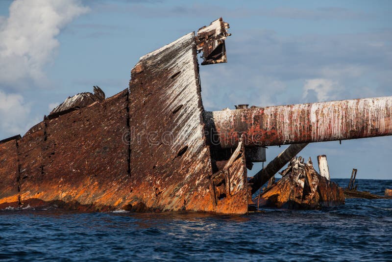 Rusty Shipwreck stock photo. Image of caribbean, reef - 62122166