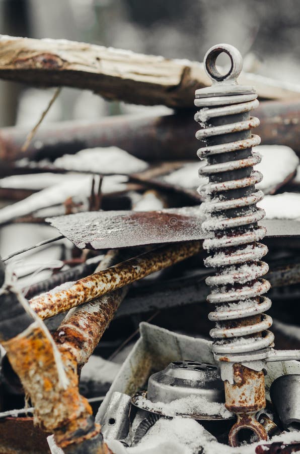 Rusty shock absorber stock photo. Image of antibouncer - 85288420