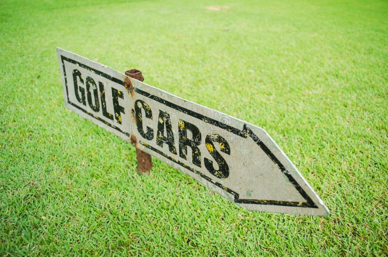 Rusty sign stock image. Image of ground, fairway, club - 44295775